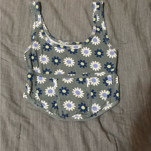 PacSun | Tops | Pacsun Blue Flower Tank Size S | Poshmark